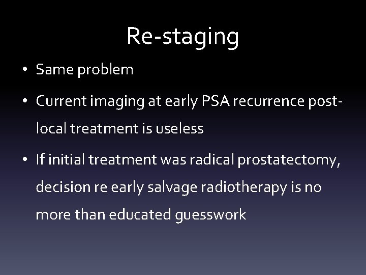 The Role of PSMA PET Imaging in Prostate