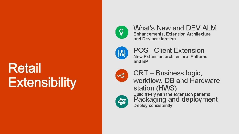 Whats New and DEV ALM Enhancements Extension Architecture