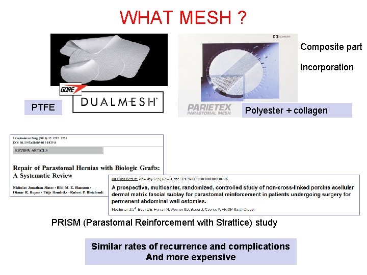 How to repair parastomal hernias Overview Y RENARD