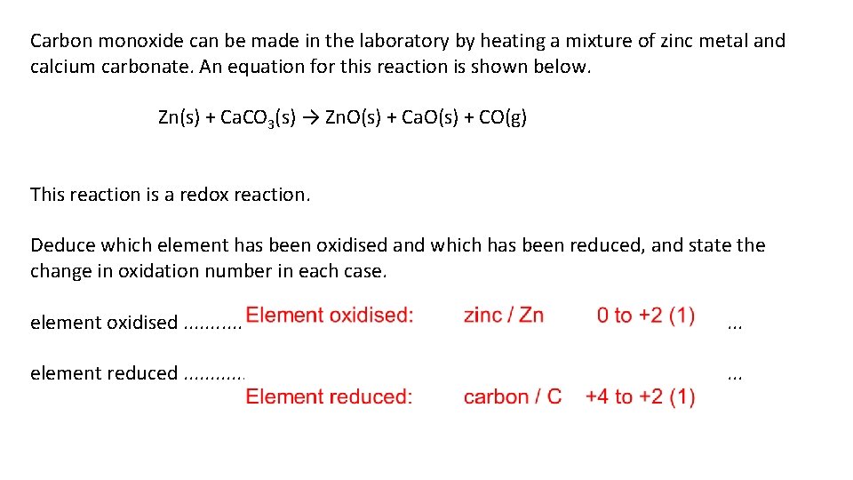 Salts can also be prepared in redox reactions