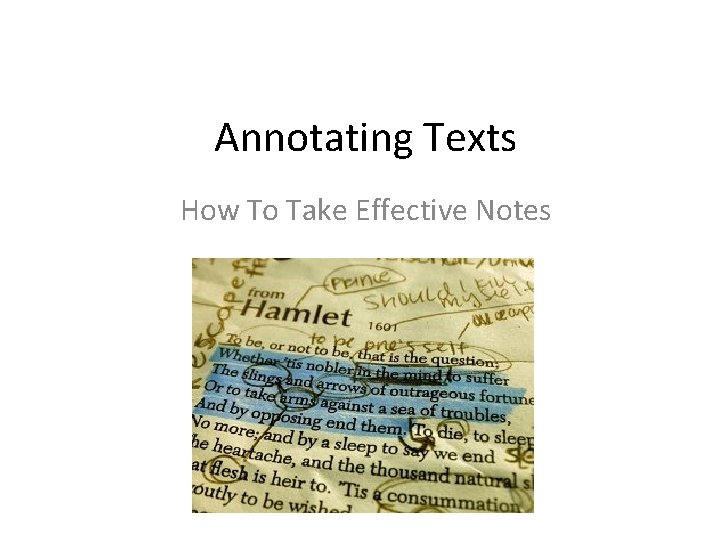Annotating Texts How To Take Effective Notes Good