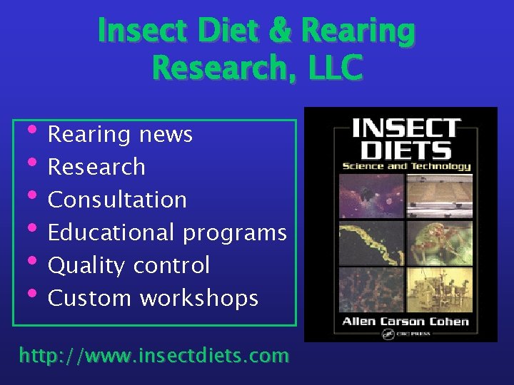 The Basics of Quality Control for Insect Rearing