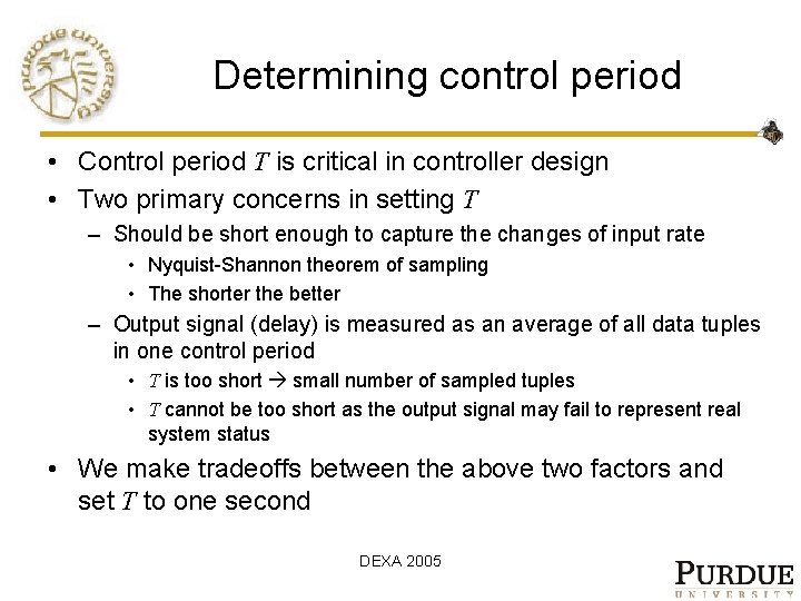 Controlbased Quality Adaptation in Data Stream Management Systems