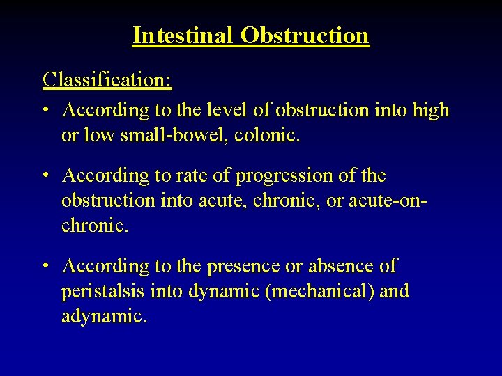Computed Tomography Imaging in Intestinal Obstruction By Naguib