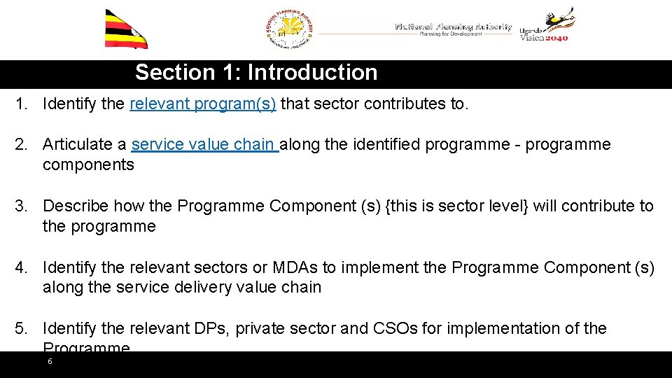 THE DEVELOPMENT OF SECTOR PRIORITY PAPERS FOR NDPIII