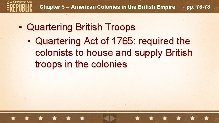 CHAPTER 5 AMERICAN COLONIES IN THE BRITISH EMPIRE