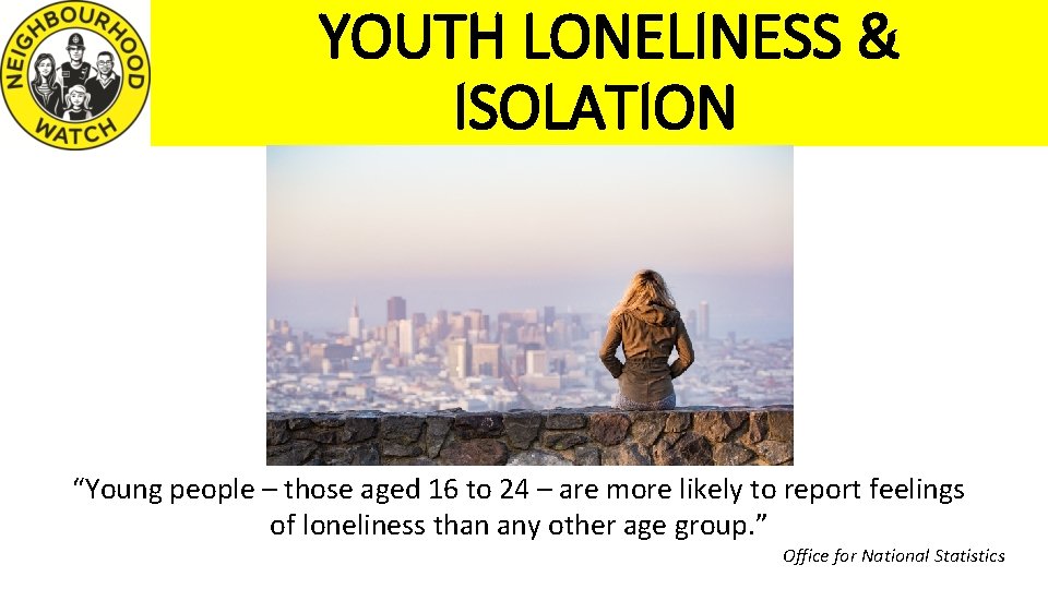 YOUTH LONELINESS ISOLATION Young people those aged 16