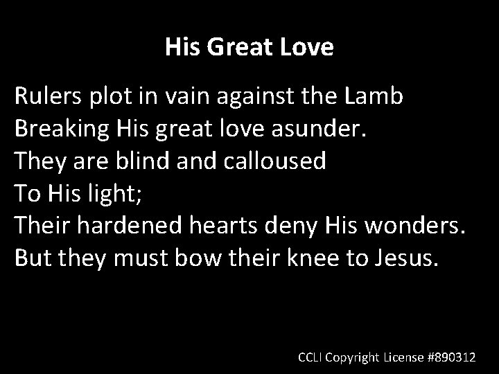 His Great Love Rulers plot in vain against