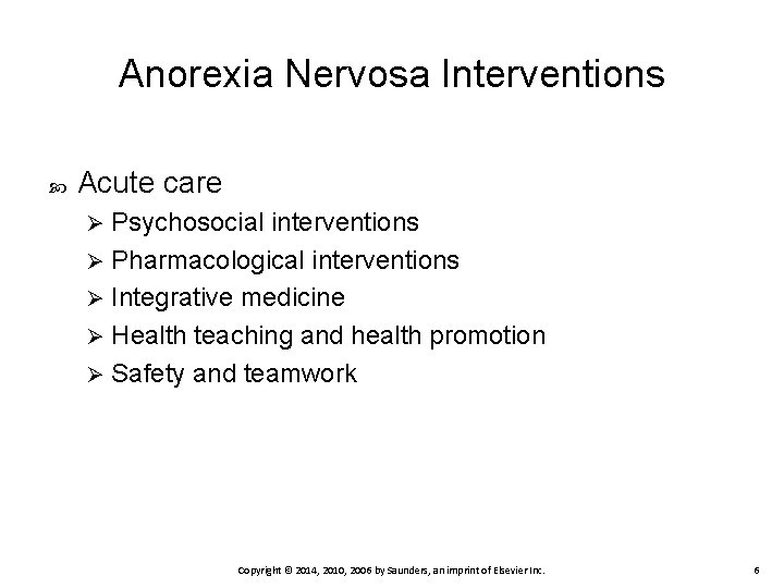 Chapter 18 Feeding Eating and Elimination Disorders Copyright