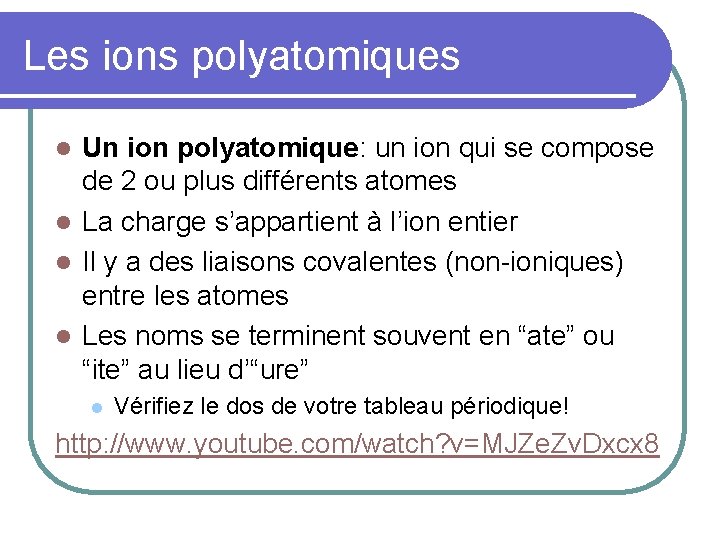 Jour 9 Les composs ioniques avec les ions