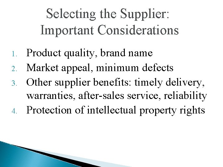 Chapter 17 Selecting Import Products and Suppliers Types