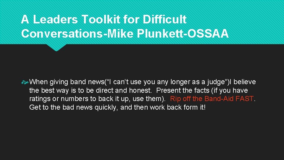 A Leaders Toolkit for Difficult ConversationsMike Plunkett Oklahoma