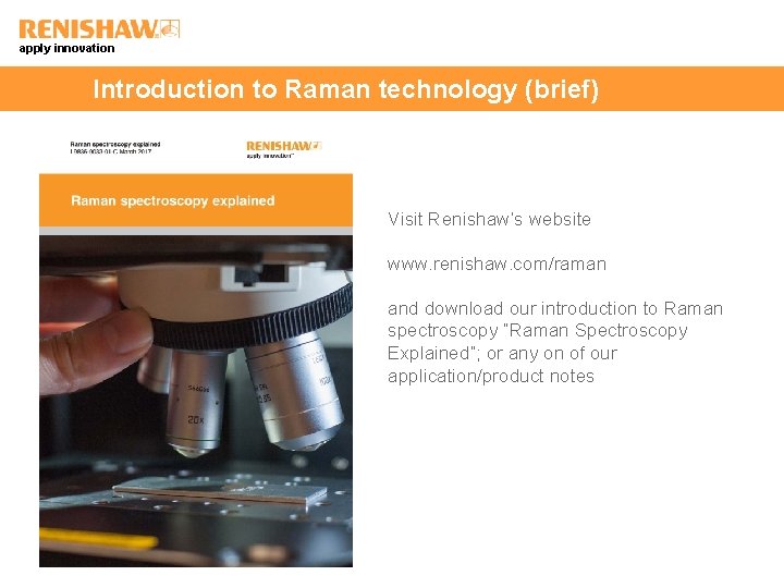 apply innovation Introduction to Raman technology brief Visit