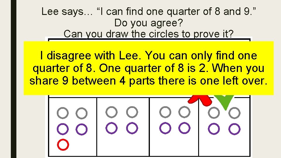 YEAR 1 FRACTIONS Session 6 Finding a quarter
