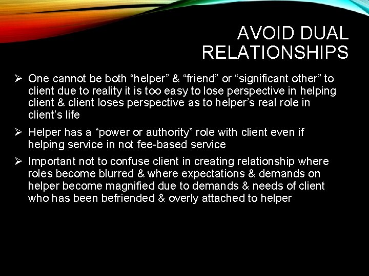 MAINTAINING HEALTHY ETHICAL BOUNDARIES Presented by Jim Messina