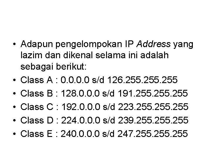 IP Address Versi 4 Crt Abdul Kadir IP