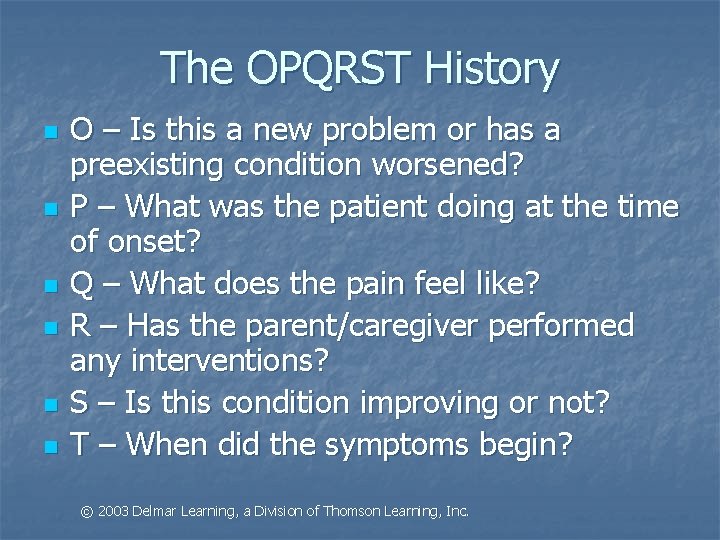 Principles of Patient Assessment in EMS By Bob