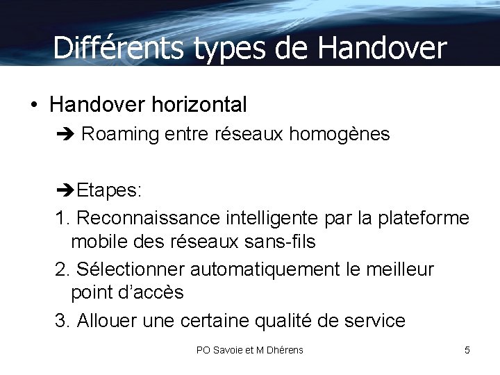 La norme 802 21 Media Independant Handover MIH
