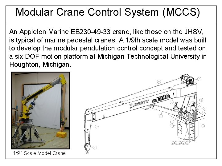 Modular Crane Control System MCCS Craft Engineering Associates