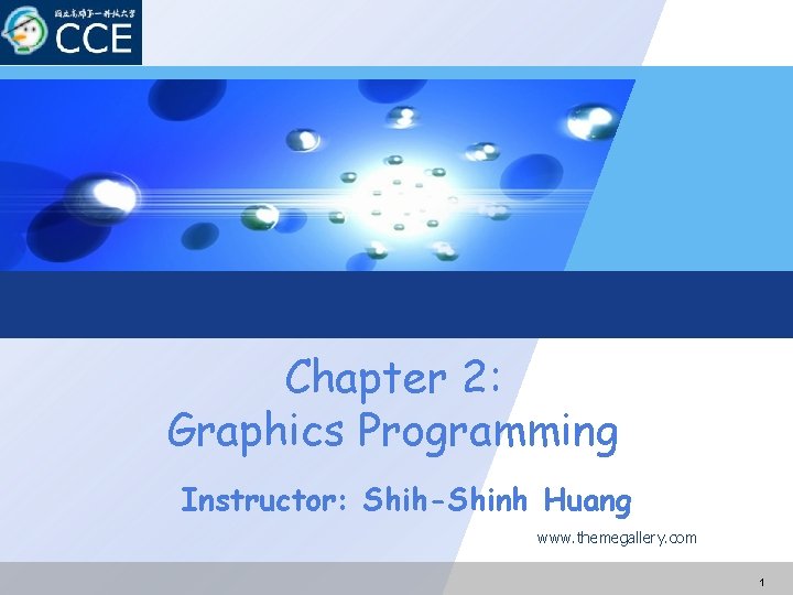Chapter 2 Graphics Programming Instructor ShihShinh Huang www