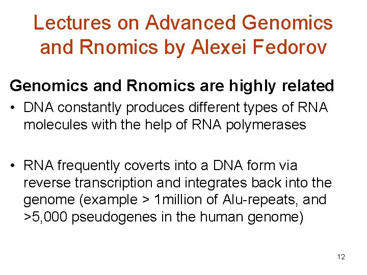 Applications of Bioinformatics Proteomics and Genomics BIPG 640840