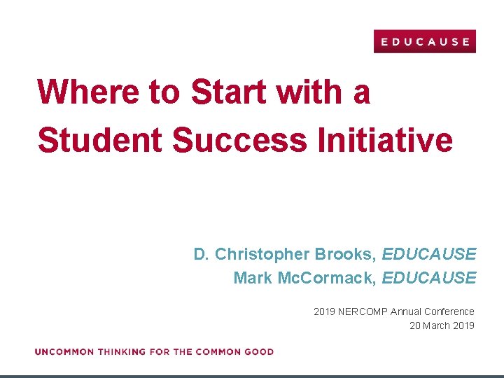 Where to Start with a Student Success Initiative