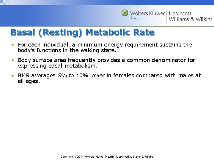 Chapter 8 Energy Expenditure During Rest and Physical