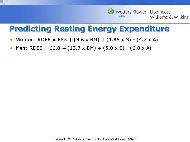 Chapter 8 Energy Expenditure During Rest and Physical