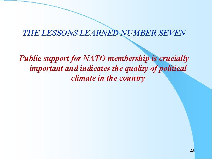 PARTICIPATION IN PFP AND INTEGRATION OF THE CZECH