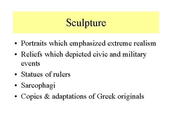 Roman Art Part 2 Sculpture Painting Roman Art