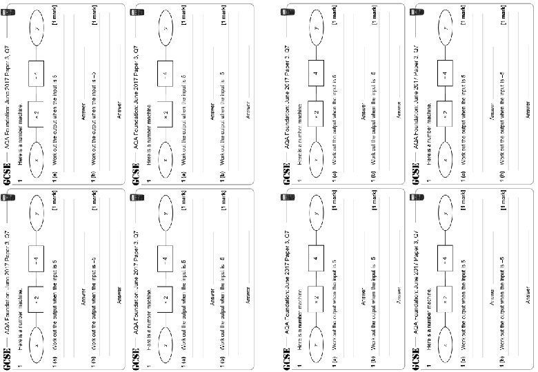 Functions Machines Simple Foundation GCSE Questions AQA These