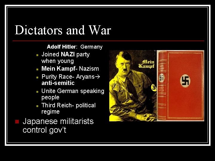 World War II and the Cold War Dictators