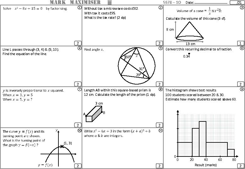 MARK MAXIMISER 5678 1 O Date Without tax