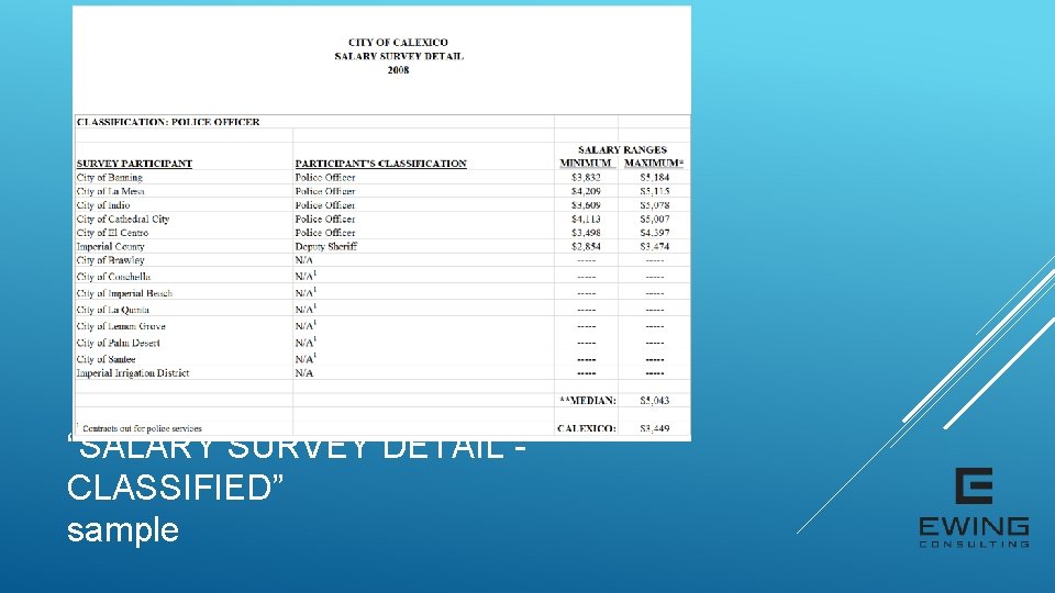 CLASSIFICATION COMPENSATION STUDY SUPERIOR COURT OF CALIFORNIA COUNTY