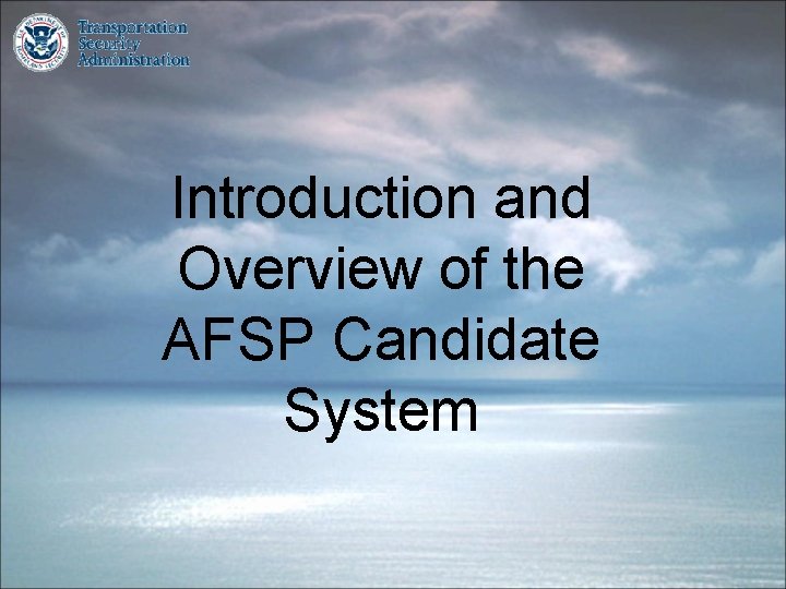 The Alien Flight Student Program AFSP An overview