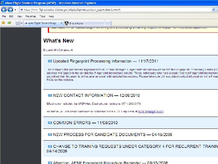 The Alien Flight Student Program AFSP An overview