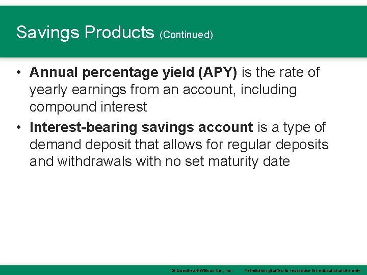 Chapter 5 Savings Section 5 1 SAVINGS PLANS