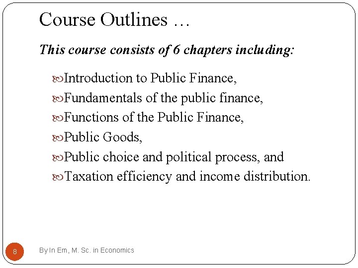Public Finance Introductory Chapter 1 By In Em