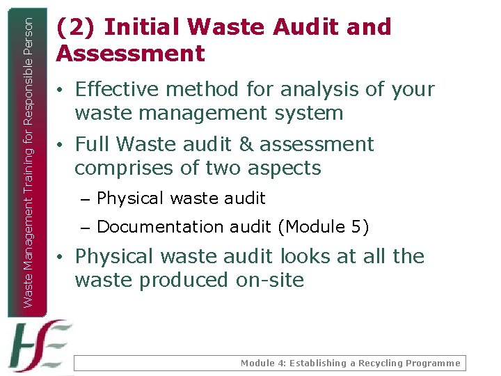 Waste Management Training for Responsible Person Module 4