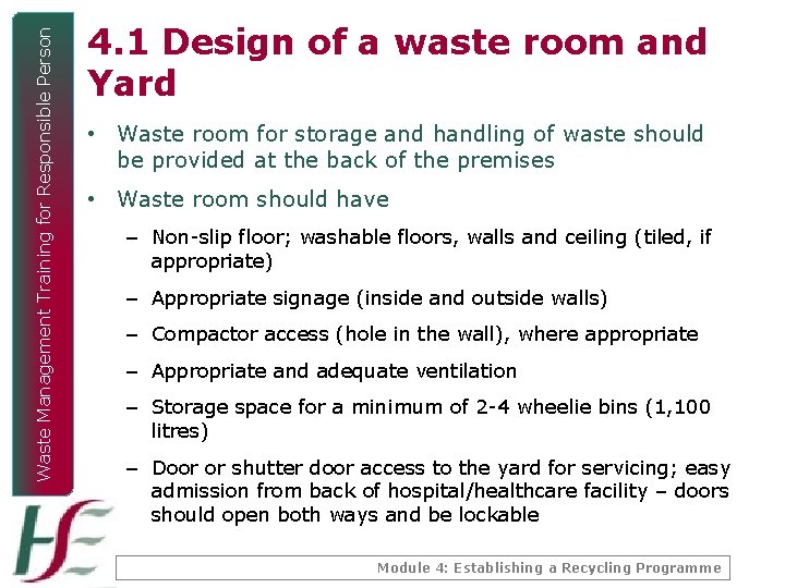 Waste Management Training for Responsible Person Module 4