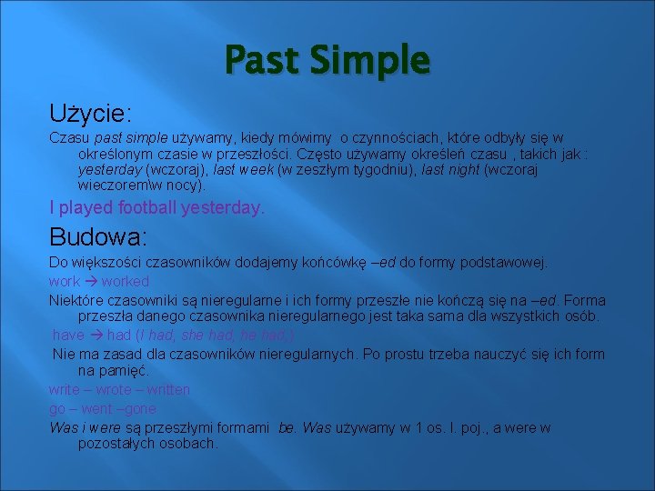 GRAMMAR BANK By Karina Rymarowicz BE PRESENT SIMPLE