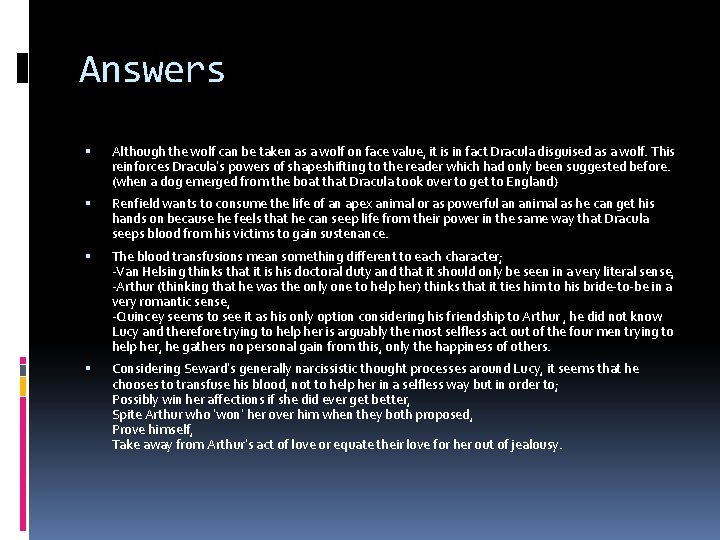 Looking at Context Themes Characters Quotes DRACULA ANALYSIS