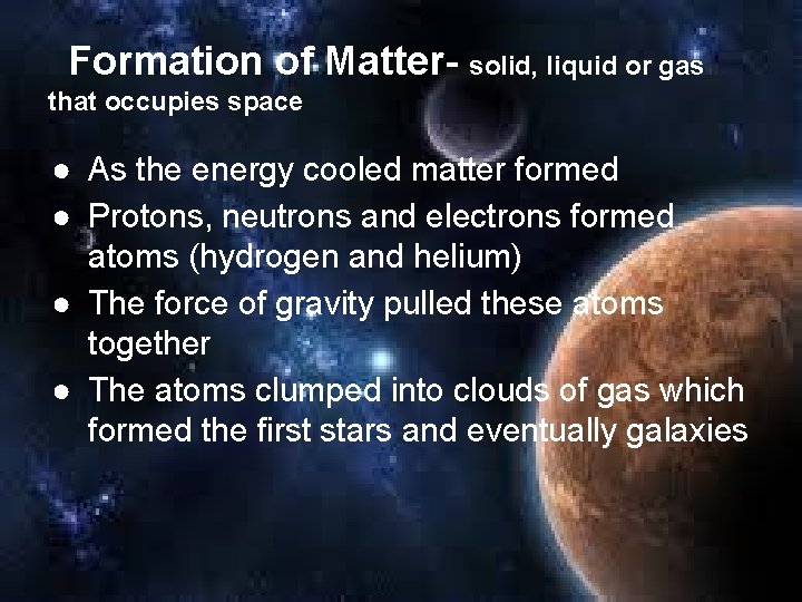 Theories on the Origin of the Universe The