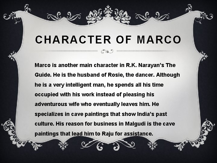 THE GUIDE R K NARAYAN INTRODUCTION The Guide