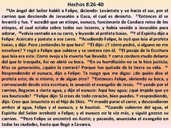 26 Un Hechos 8 26 40 ngel del