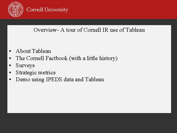 Using Data Visualization Software Tableau to Enhance Data