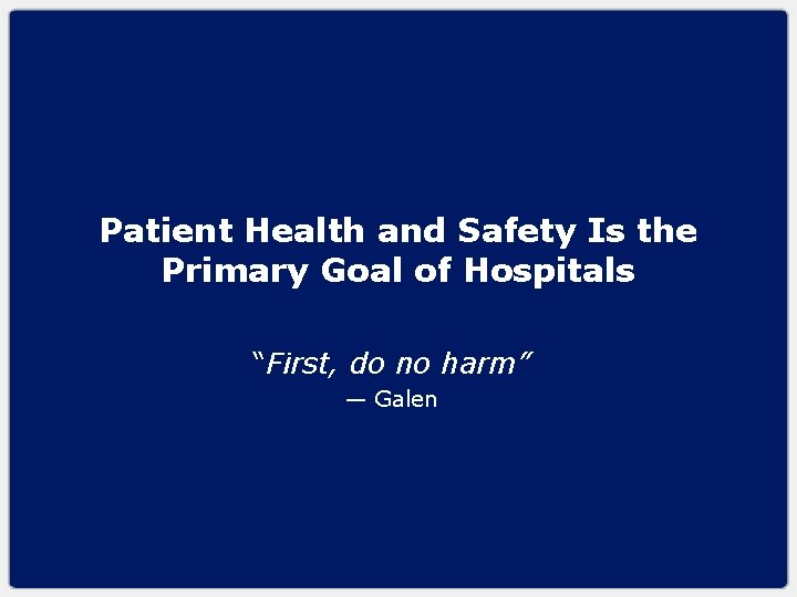 Managing Hospital Safety Common Safety Concerns Part 1