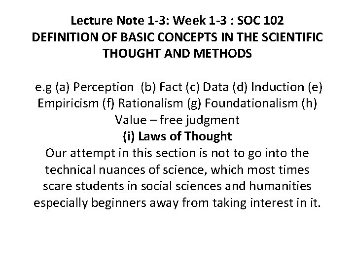 Lecture Note 1 3 Week 1 3 SOC