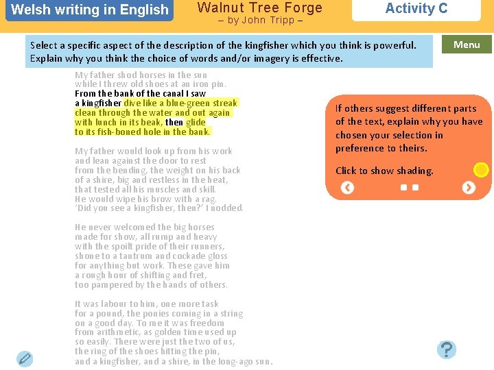 Welsh writing in in English Walnut Tree Forge