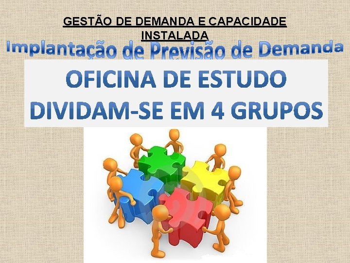 GESTO DE DEMANDA E CAPACIDADE INSTALADA Profa Carla